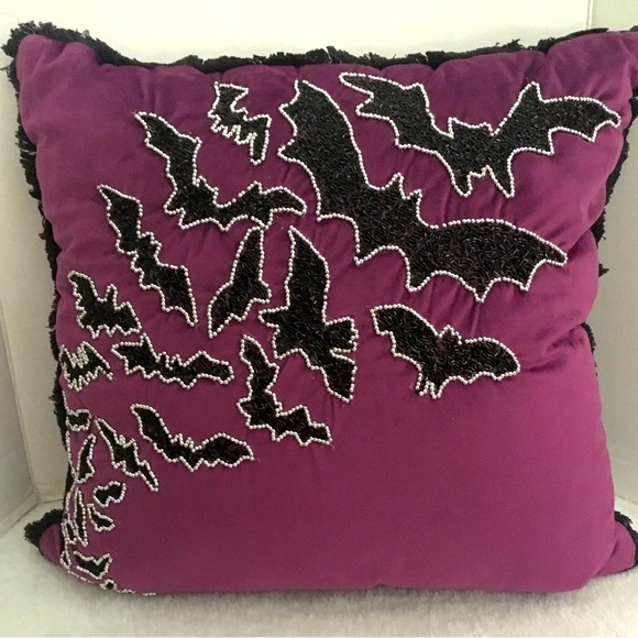 unbranded | Accents | Halloween Dcor Large Purple Pillow Bats | Poshmark